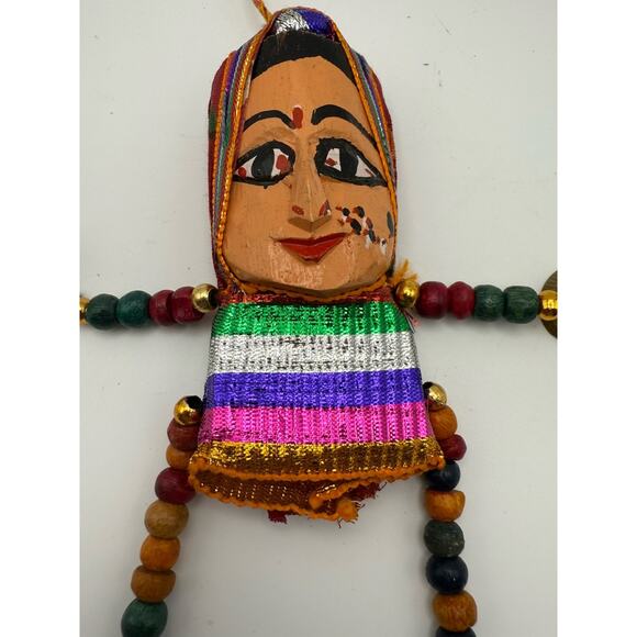 Unbranded | Accents | Vintage Carved India Handmade Hanging Puppet Doll ...